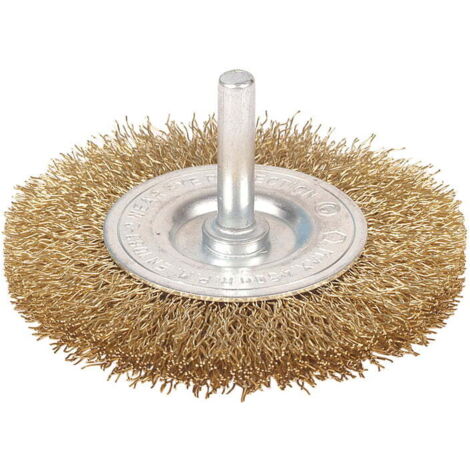 Spazzola metallica a disco Wolfcraft 75 mm, codolo 6 mm. 2110000