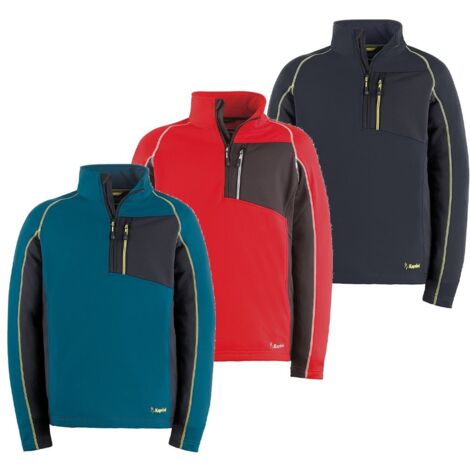 Felpa da lavoro Kapriol Tech zip corta - XL - Nero