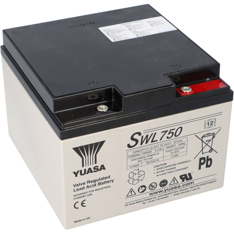 Yuasa Blei-Akku SWL750 Pb 12V / 25Ah 10-12 Jahresbatterie, M5 innen
