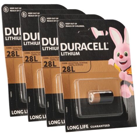 4x Duracell Photobatterie PX28 Lithium 6V 150mAh (4x 1er Blister)