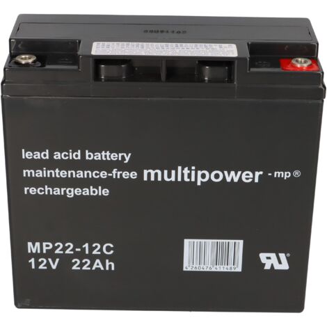 Akku kompatibel Rasenmäher RL2000 RL-2000 24V 2x 12V 22Ah AGM Blei MP ...