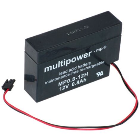Amazon Multipower Blei-Akku MP0,8-12H Pb 12V 0,8Ah Heim und Haus Stecker