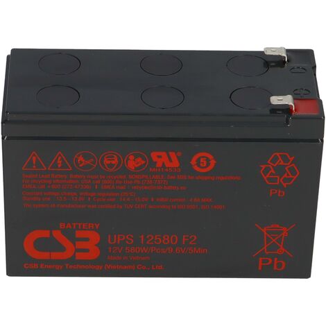 CSB AGM Bleiakku UPS 12580 12V 9,4Ah 580W Hochstrom-Akku