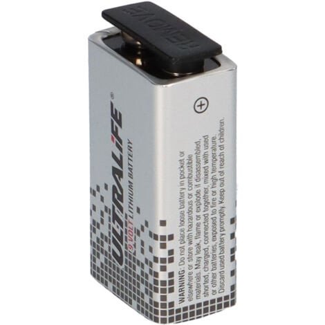 5x Ultralife U9VL-J-P - 9V Block Power Cell Lithium Batterie 9V 1200mAh