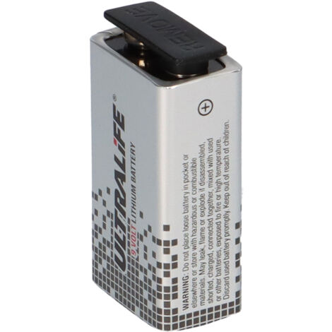 10x Ultralife U9VL-J-P - 9V Block Power Cell Lithium Batterie 9V 1200mAh