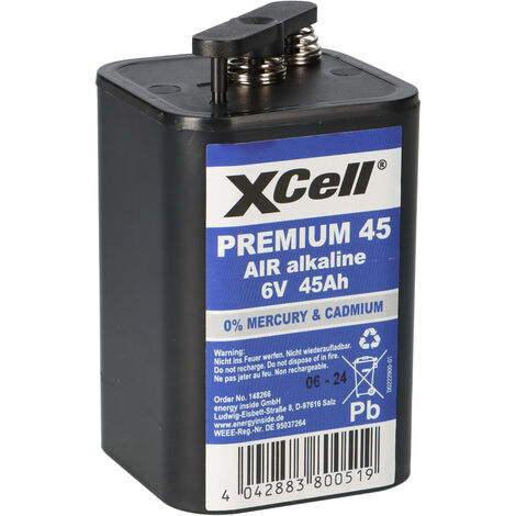 4R25 XCell Premium 45 Blockbatterie 6V 45Ah für Baustellenlampe