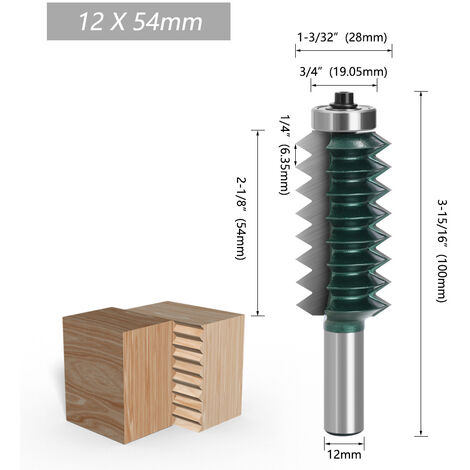 1pc 12mm Tige Joint Colle Fraise panneau Surélevé V joint De Routeur ...