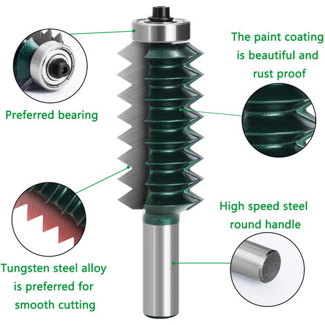 1pc 12mm Tige Joint Colle Fraise panneau Surélevé V joint De Routeur ...