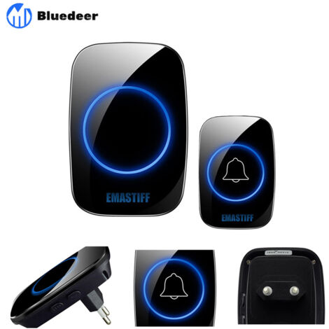 Sonnette sans fil intelligente étanche portée 300m sonnette ...