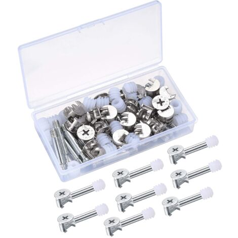Kit de 20 ensembles de raccords de connexion pour meubles, vis de ...