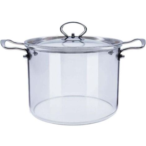 Marmite en verre avec couvercle Marmite en verre transparent (3,5 L)