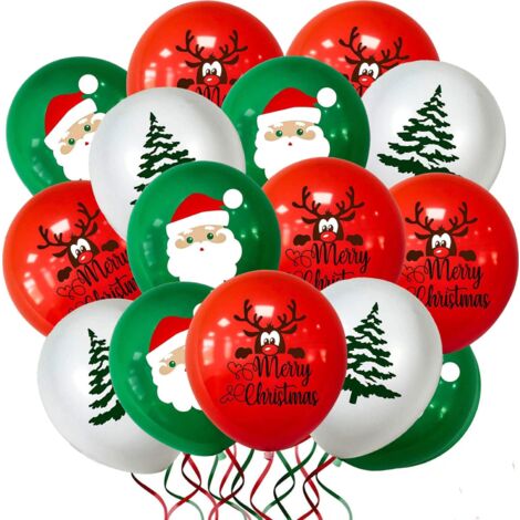 Lot de 30 ballons de Noël en latex - Décoration de Noël pour enfants ...