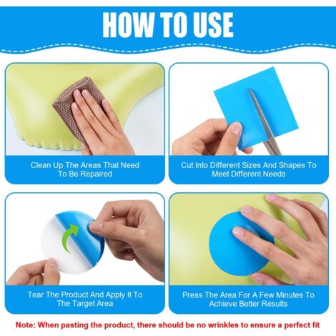 Rustine pour Piscine, Lot de 20 rustines de réparation Autocollantes ...
