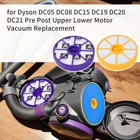 Kit de filtres HEPA avant et arrière pour aspirateur Dyson DC05 DC08 DC15 DC19 DC20 DC21 Moteur ...