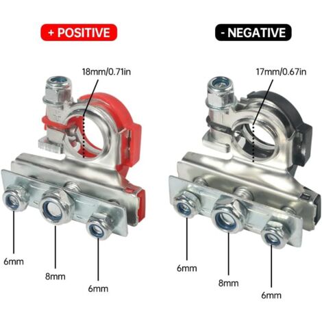 2pcs Cosse Batterie 12v,Bornes de Batterie de Voiture,Cosse Batterie ...