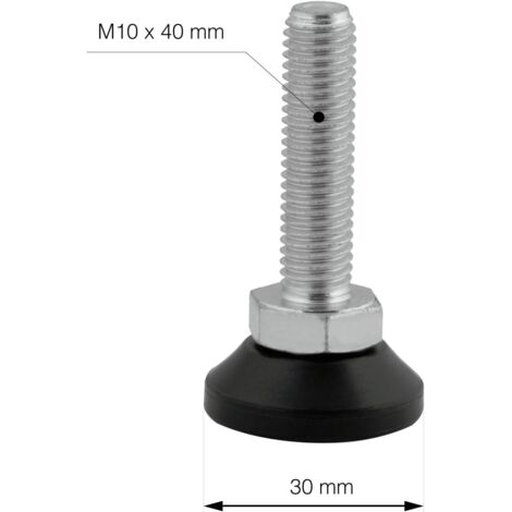 Jeu de 10 Vis de Réglage M10 - Pieds Réglables - Vis de Réglage Meubles ...