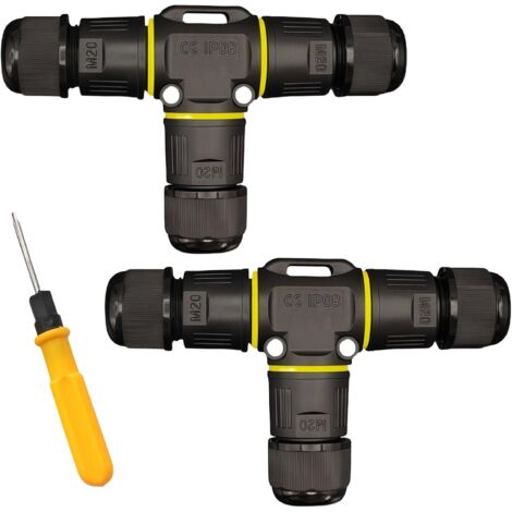 Lot de 2 connecteurs de câbles étanches IP68 : GOEDCH à 3 broches pour ...