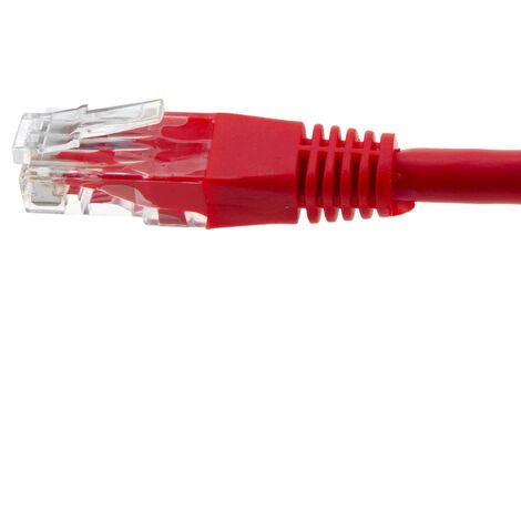 Cable de red UTP RJ45 de Cat 6 de 1 m en color rojo