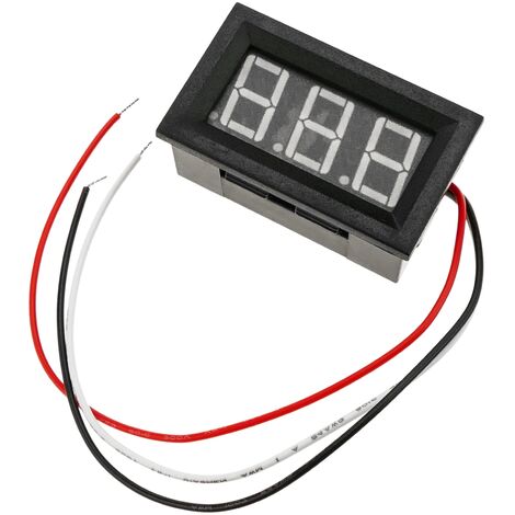 CableMarkt - Visor LCD azul de 3 dígitos con voltímetro 0 a 100 V y ...