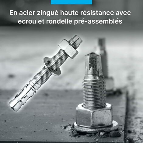 30 GOUJONS ACIER M8 X80MM