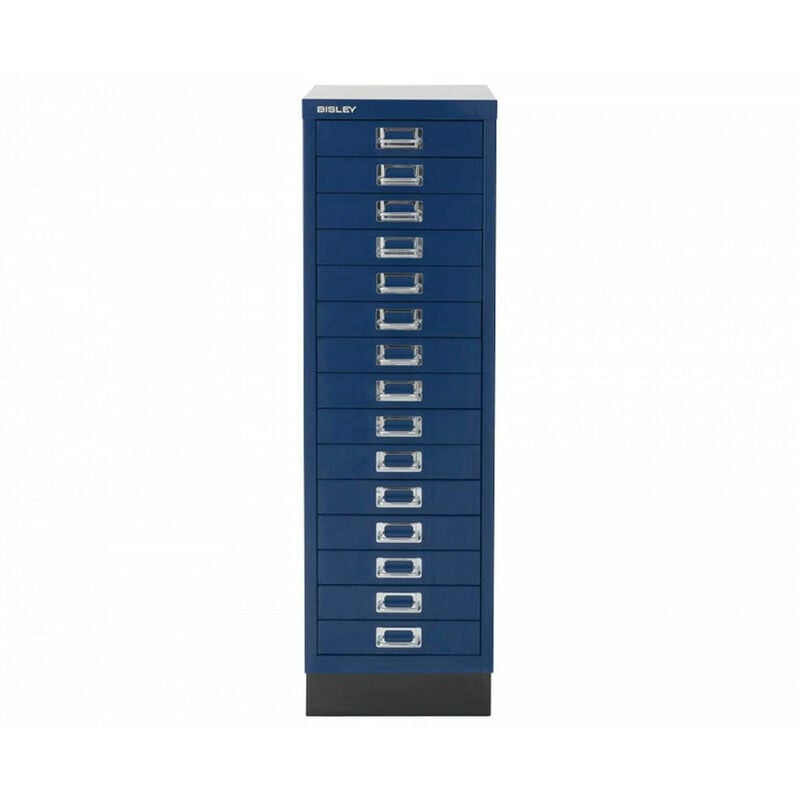 Bisley 15 Drawer A4 Filing Cabinet - Oxford Blue
