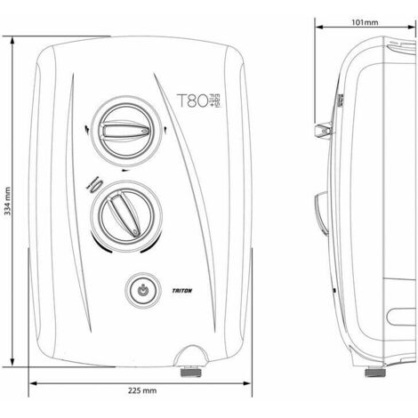 Triton T80 Easi-Fit 9.5kW Electric Shower