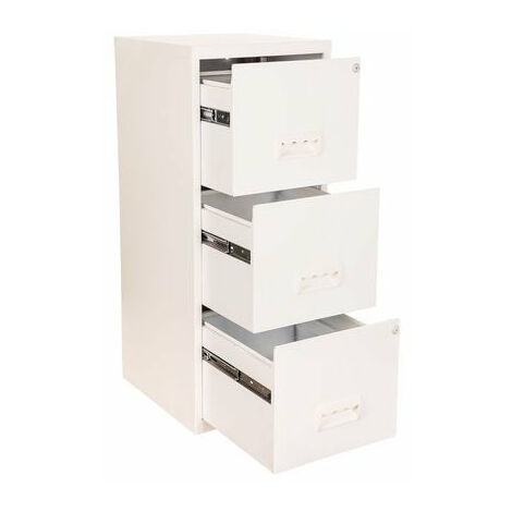 Pierre Henry 3 Drawer A4 Filing Cabinet – White
