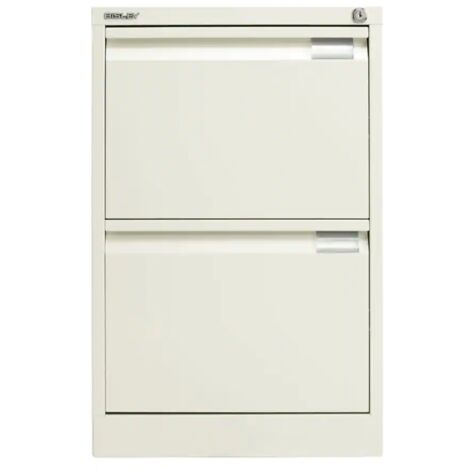 Bisley 2 Drawer Foolscap Filing Cabinet - White