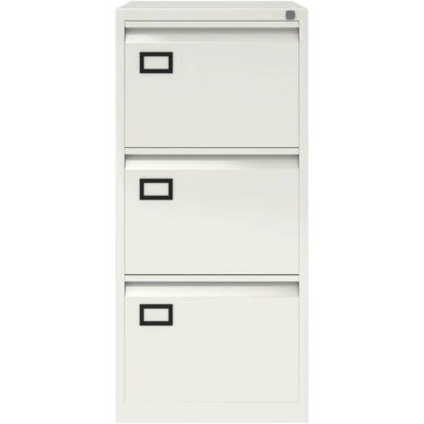 Bisley 3 Drawer Foolscap Filing Cabinet - White