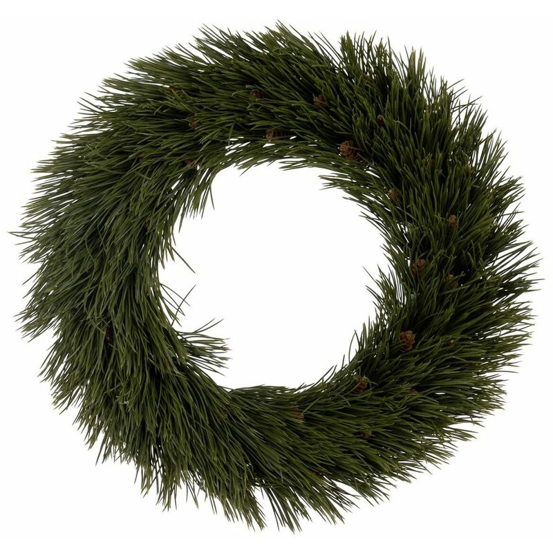 Corona de Navidad Verde PVC 42 x 42 cm