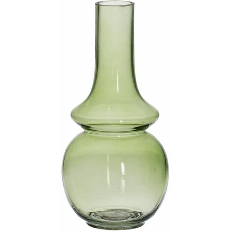 Jarrón Verde Cristal 12,5 x 12,5 x 26 cm