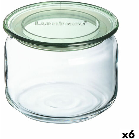 Tarro Luminarc Pure Jar Verde Vidrio 500 ml (6 Unidades)
