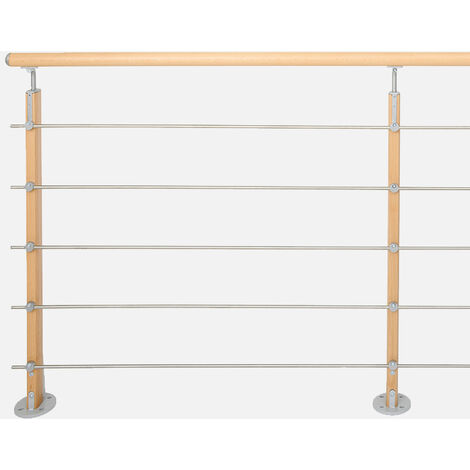 INOLINE - Kit garde-corps 2m prêt à poser en hêtre