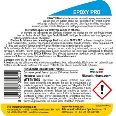 Nettoyant pour résidus époxy CR10 - 750ml - FILA SOLUTION