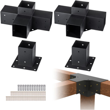 VEVOR Kit Staffe per Pergola 10x10 cm Supporto per Pali in Legno da ...