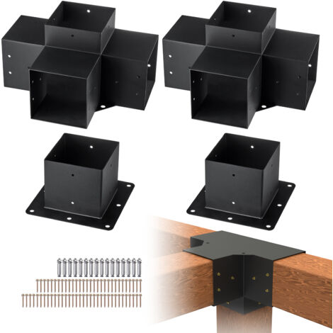 VEVOR Kit Staffe per Pergola 15x15 cm Supporto per Pali in Legno da ...