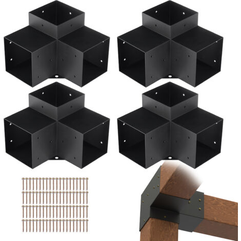 VEVOR Kit Staffe per Pergola 15x15 cm Supporto per Pali in Legno da ...