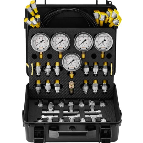 VEVOR Kit per test di pressione idraulica, 10/100/250/400/600 bar, 5 ...