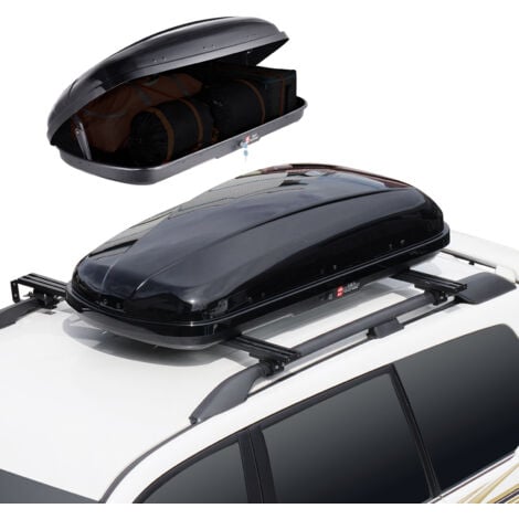 VEVOR Portapacchi da Tetto, Box da Tetto da 370 L Cubi in ABS, con ...