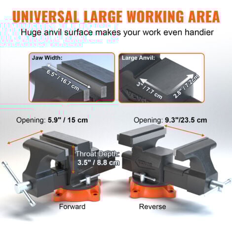 VEVOR Morsa di Precisione da Banco Base Girevole da 360°, Morsa da ...