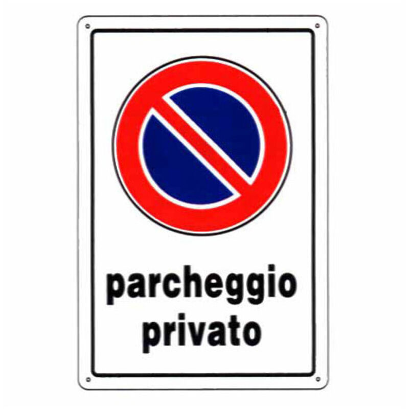 Panneau de stationnement privé 20 x 30 pouces en plastique