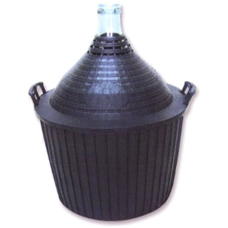 Bouteille en verre à col étroit avec revêtement en plastique, longueur 20