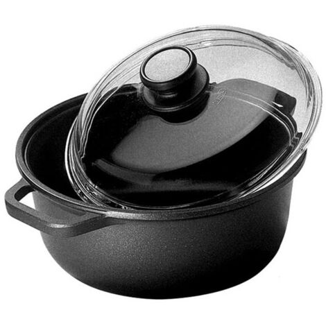 Casserole 2 poignées C/Cop. 24 cm Extrablack Risoli