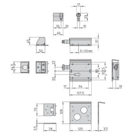 Serrure électrique V09 12/24V – Mécanisme à harpon rotatif – Acier ...