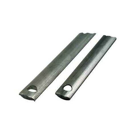 Tiges pour Cremonese en fer poli demi-rond Mm.14X3,5 Cm. 160