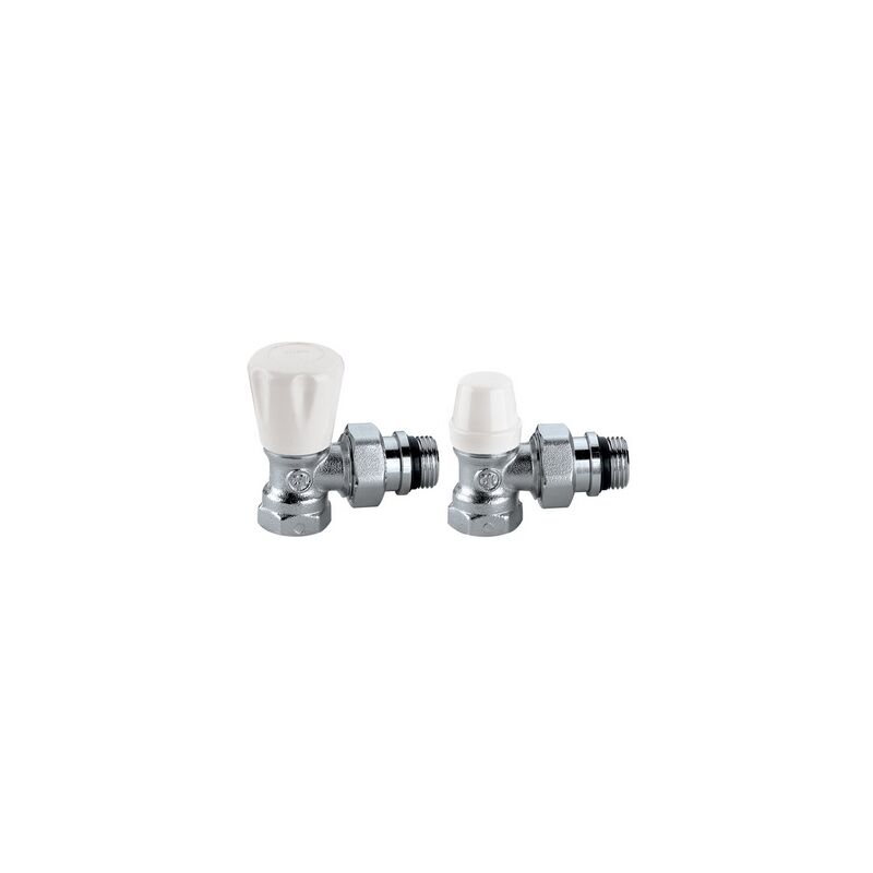 Coppia valvole per radiatori attacco ferro 3/8"