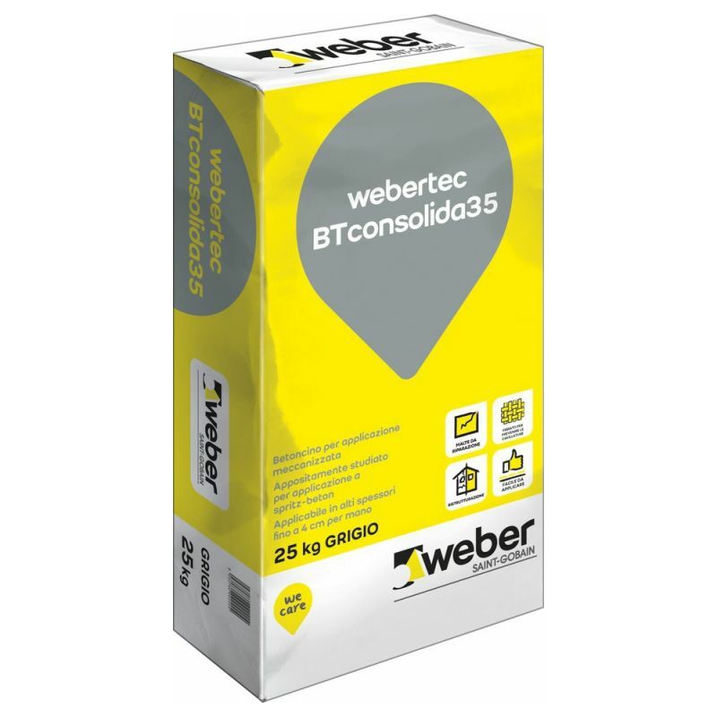 Webertec consolida35 betoncino grigio sacco kg 25