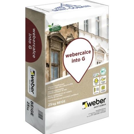 Webercalce into g intonaco beige sacco kg 25