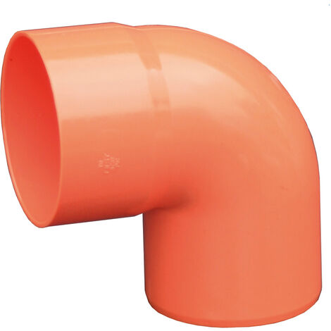 CURVA PVC 87° DM 140 MF ARANCIO