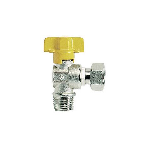 Rubinetto gas squadra m con bocchettone 1/2" x 1/2" dn 10
